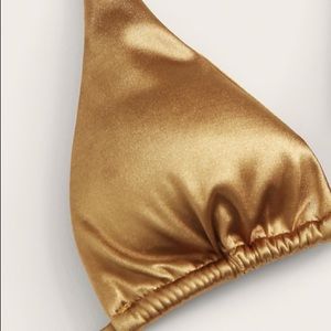 Swim | Metallic Bronze High Cut Bikini Nwt | Poshmark